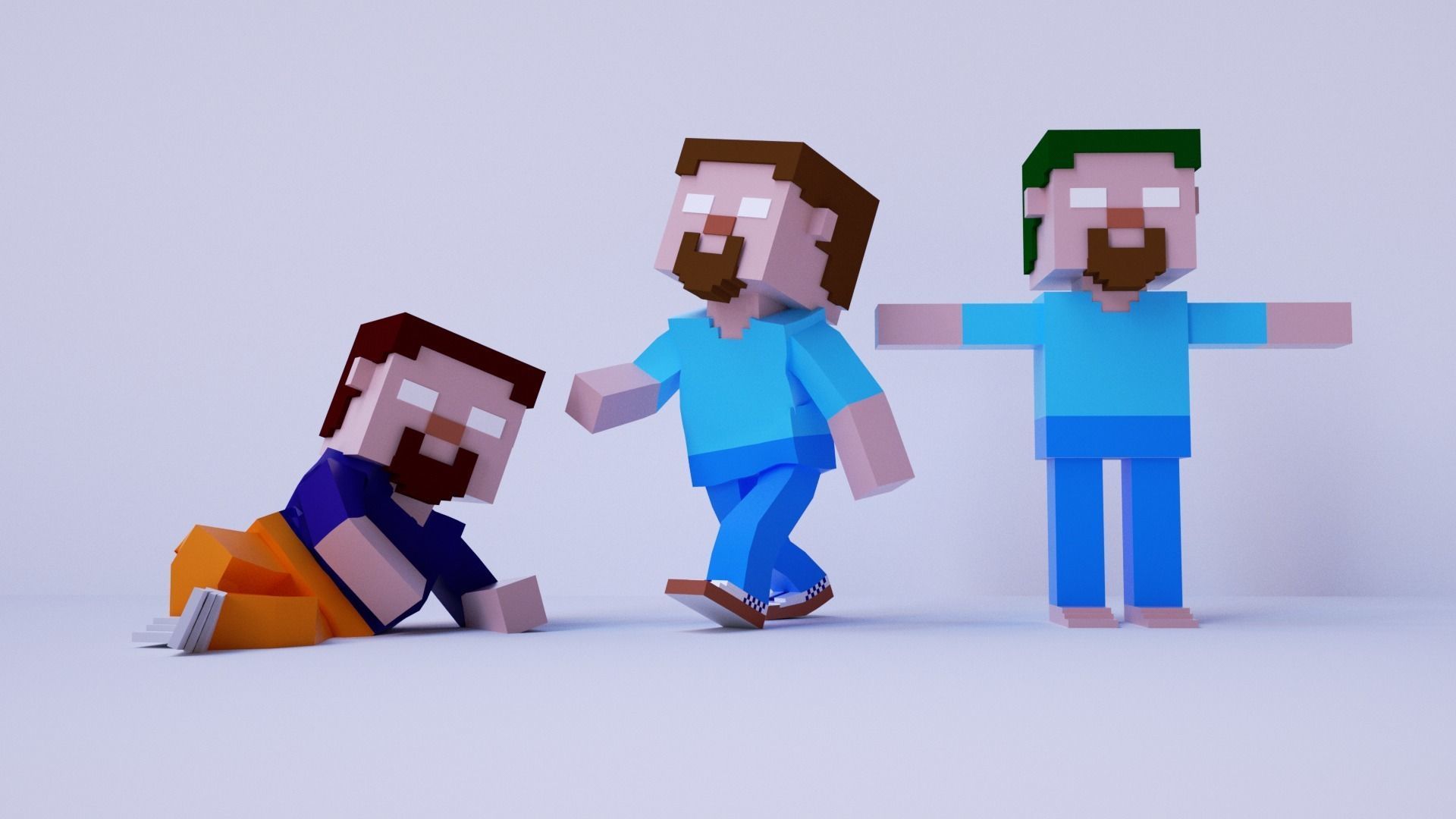 3D model Minecraft 3D Character Series VR / AR / low-poly | CGTrader