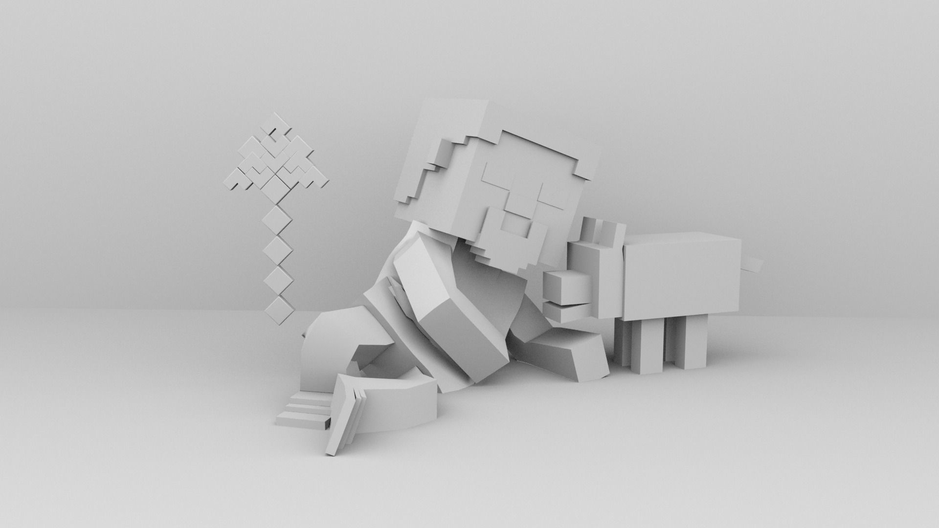 3D model Minecraft 3D Character Series VR / AR / low-poly | CGTrader
