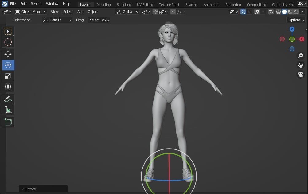 Nft girls 3D model rigged | CGTrader