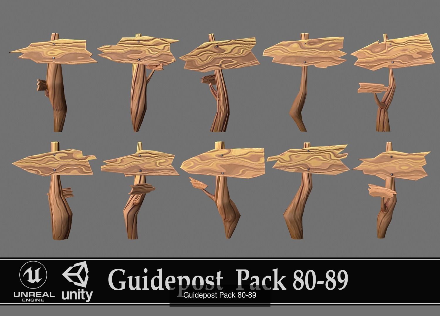 3D Model Collection Guidepost ultimate pack VR / AR / low-poly | CGTrader
