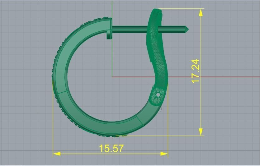 Earrings Model 1596 3D model 3D printable | CGTrader