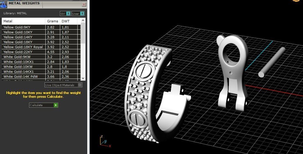 Earrings Model 1596 3D model 3D printable | CGTrader