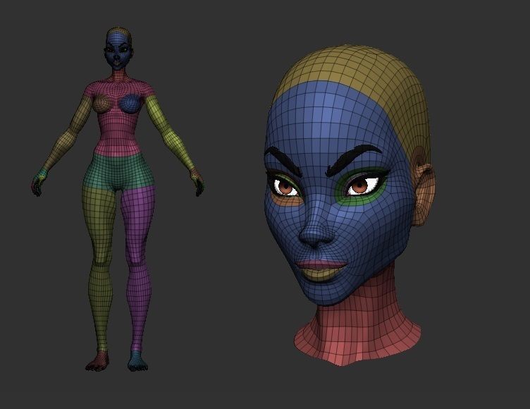 Stylized Female Basemesh inspired in J Scott Campbell ZTL OBJ 3D model ...