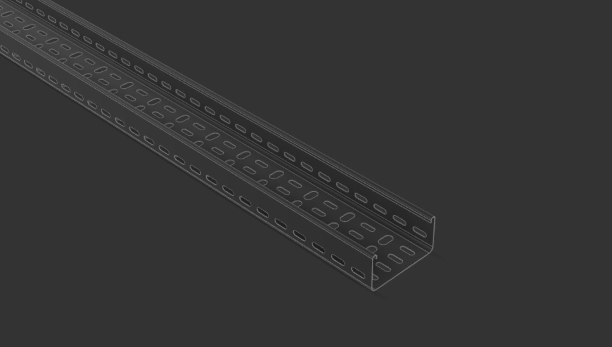 Cable Tray 100mm x 3000mm TYPE1 3D model | CGTrader