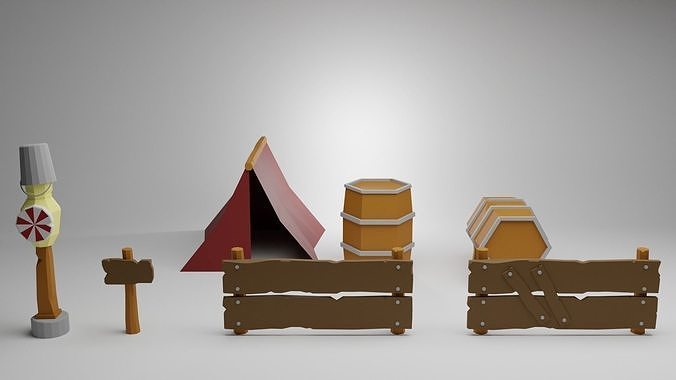 LowPoly Game Assets free VR / AR / low-poly 3D model | CGTrader