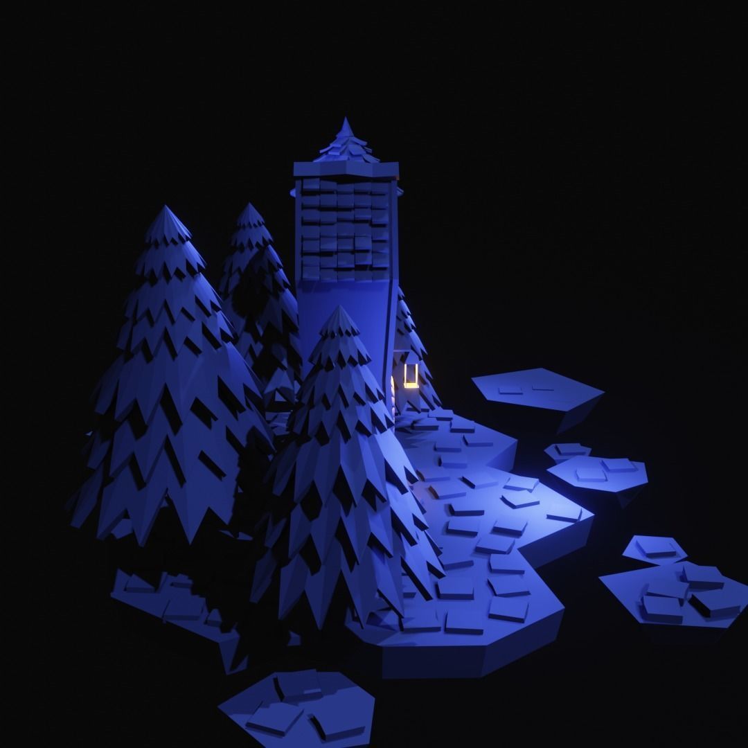 Castle at midnight 3D model | CGTrader