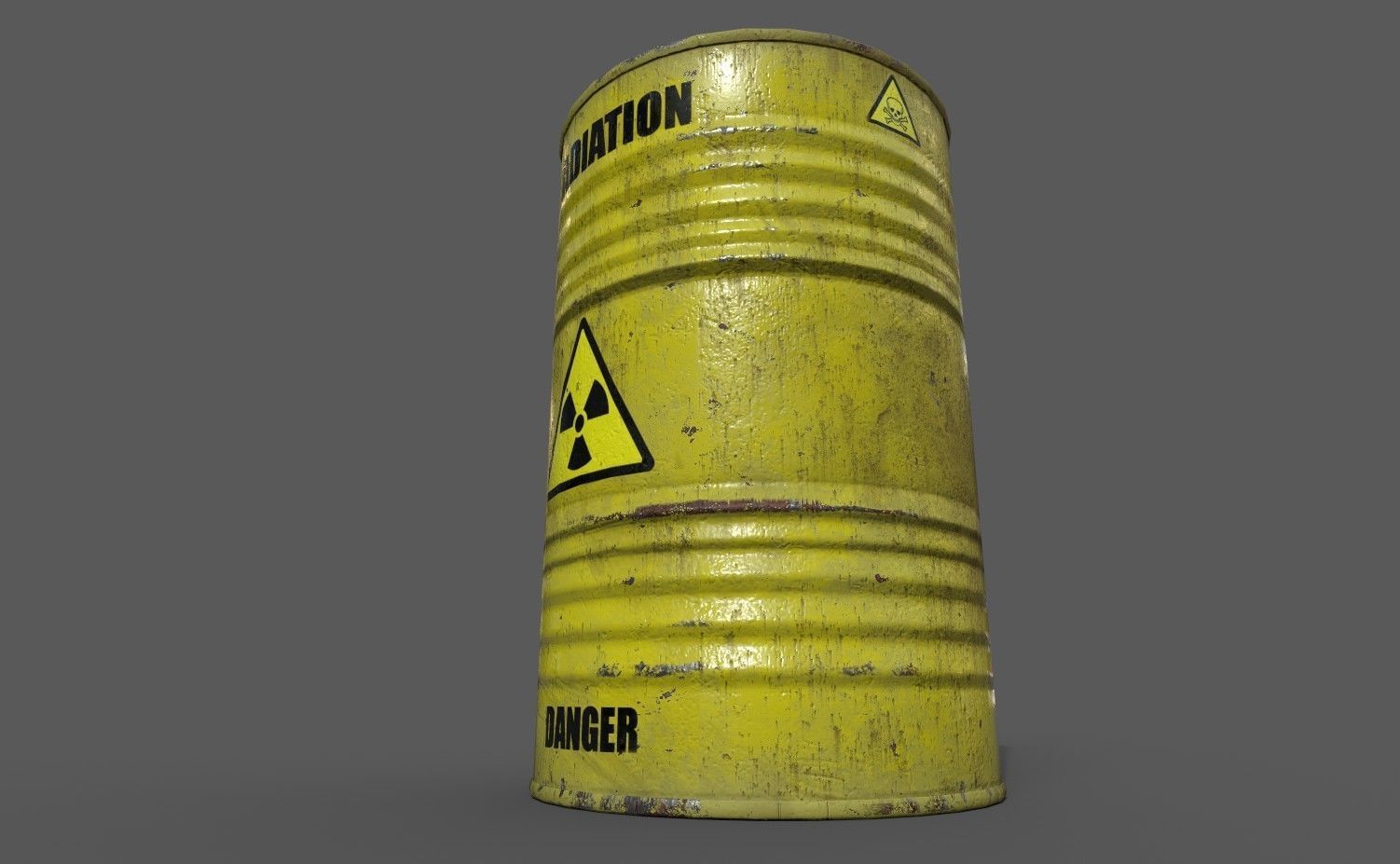 3D model Barrel radiation - PBR Game Ready model VR / AR / low-poly ...