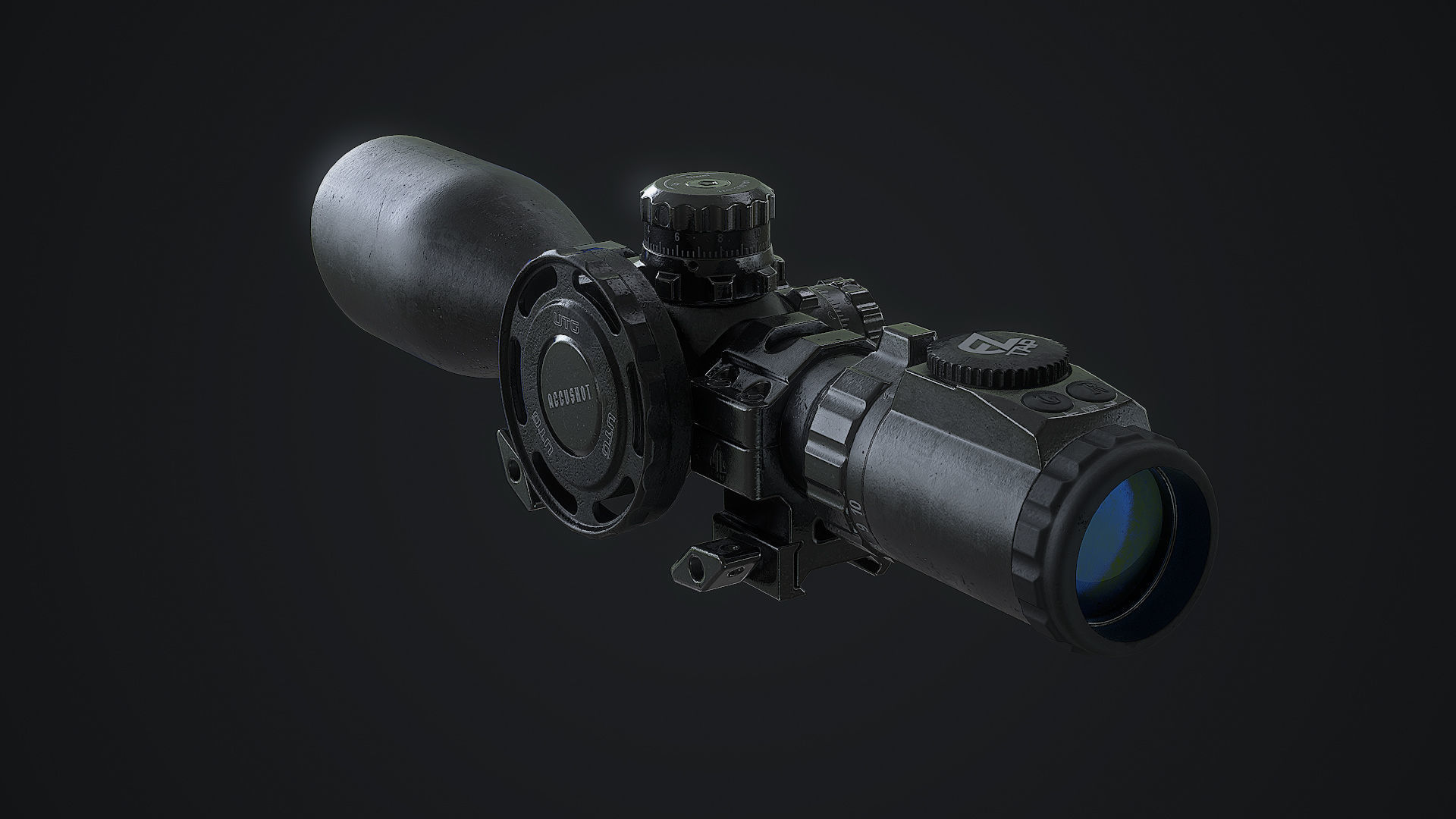 3D model Sniper Scope UTG Accushot EZ-Tap VR / AR / low-poly | CGTrader