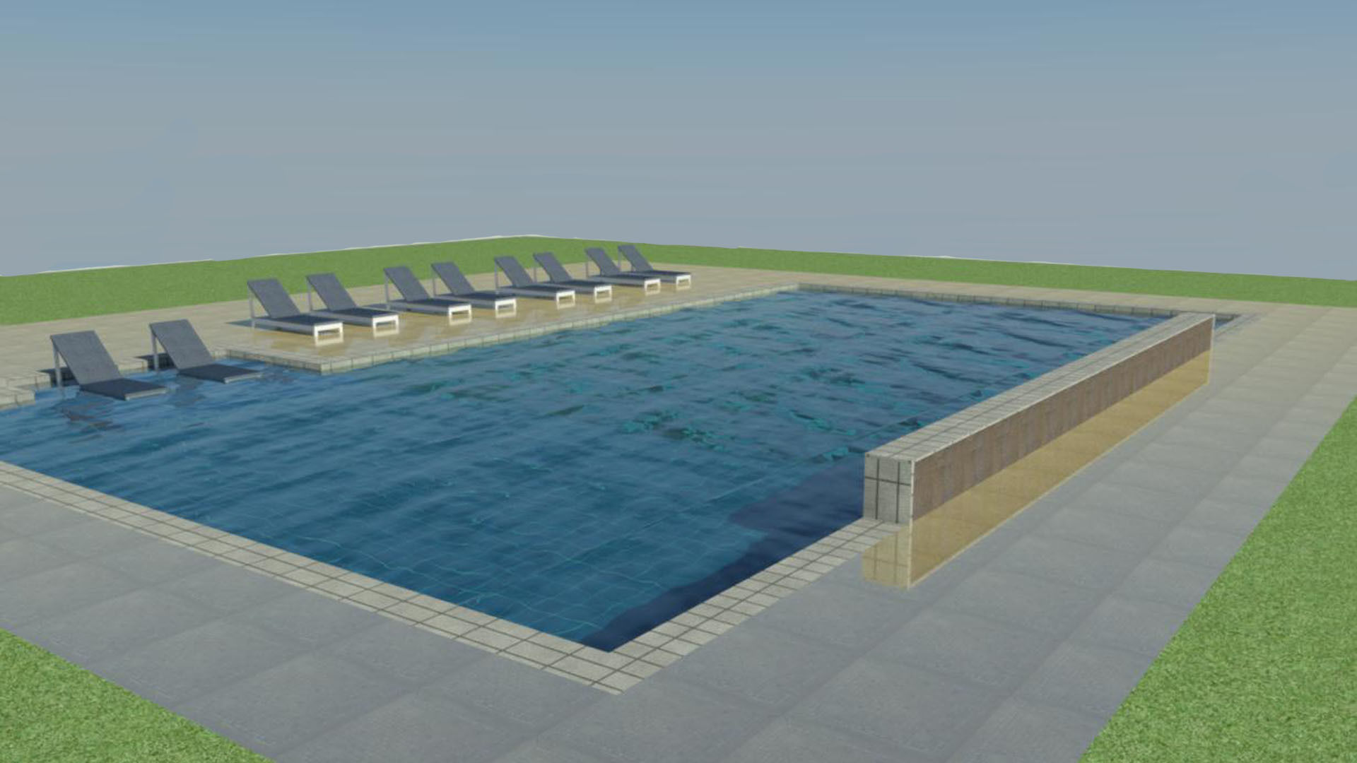 Pool design 3D model 3D printable | CGTrader