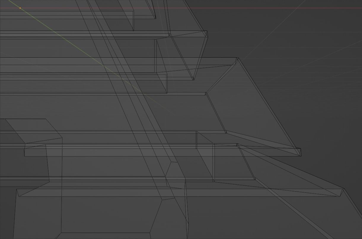 3D model Pyramid with Squared Spike with Entrance VR / AR / low-poly ...