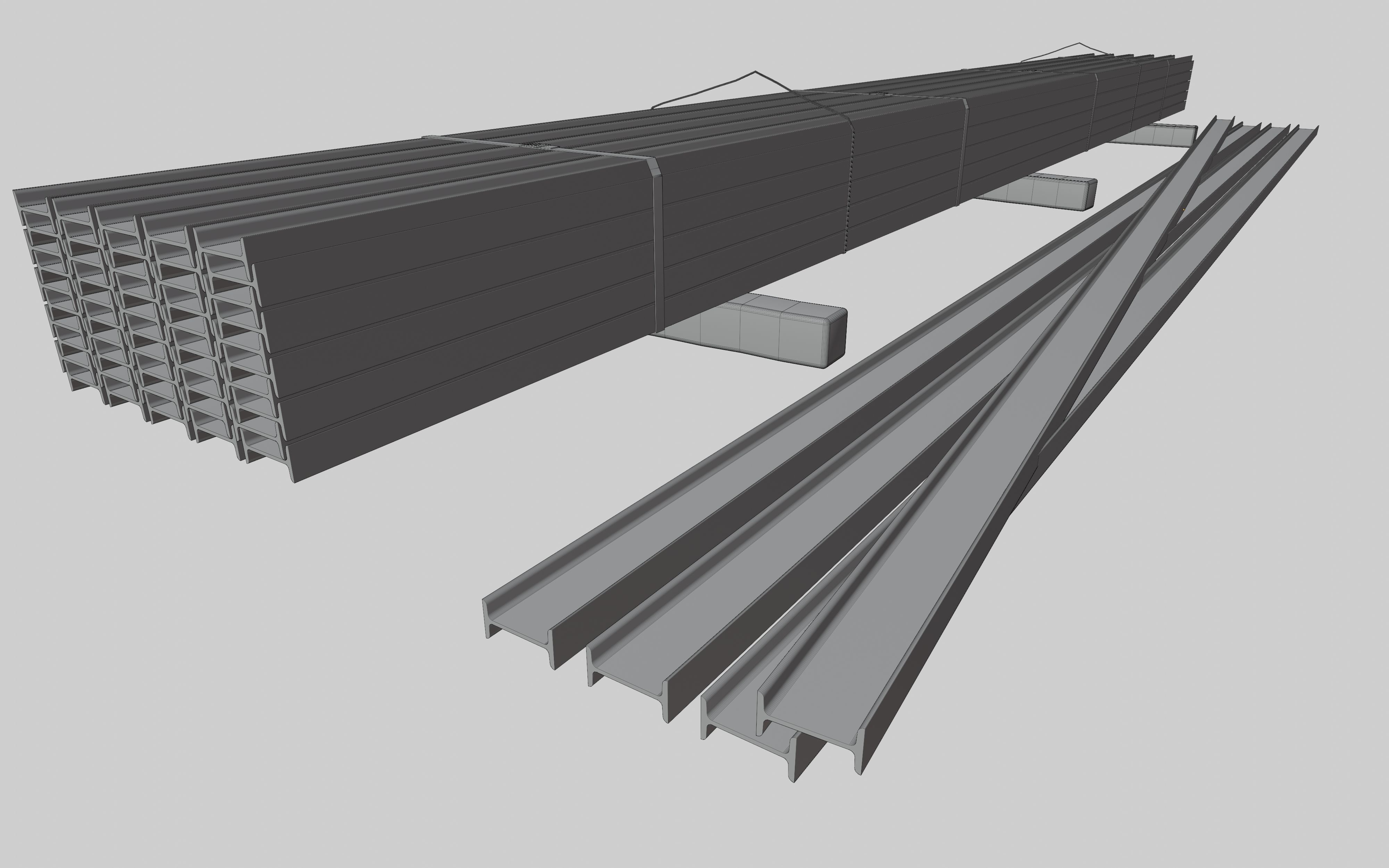 Steel Profiles Pack 3D model | CGTrader