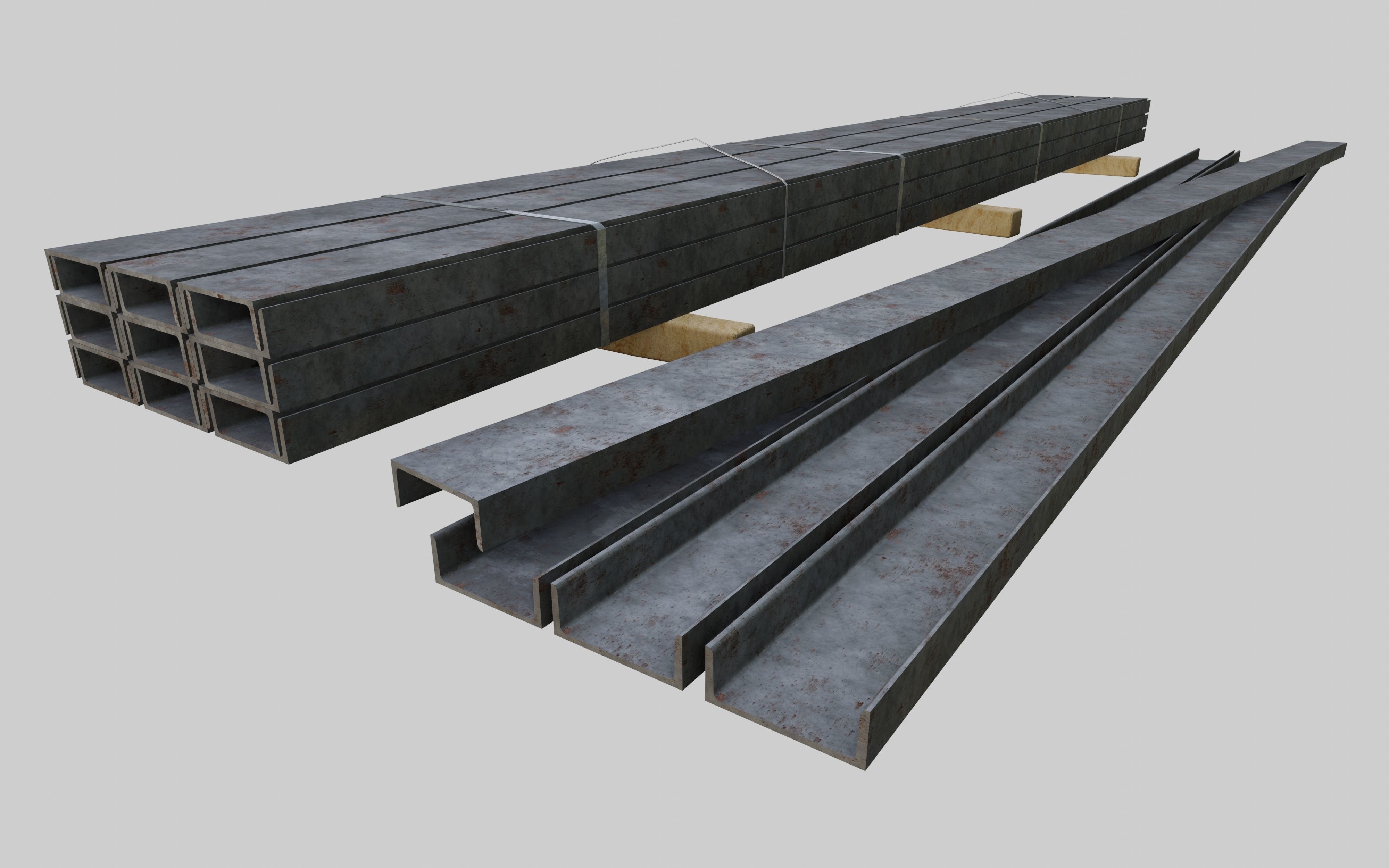 Steel Profiles Pack 3D model | CGTrader