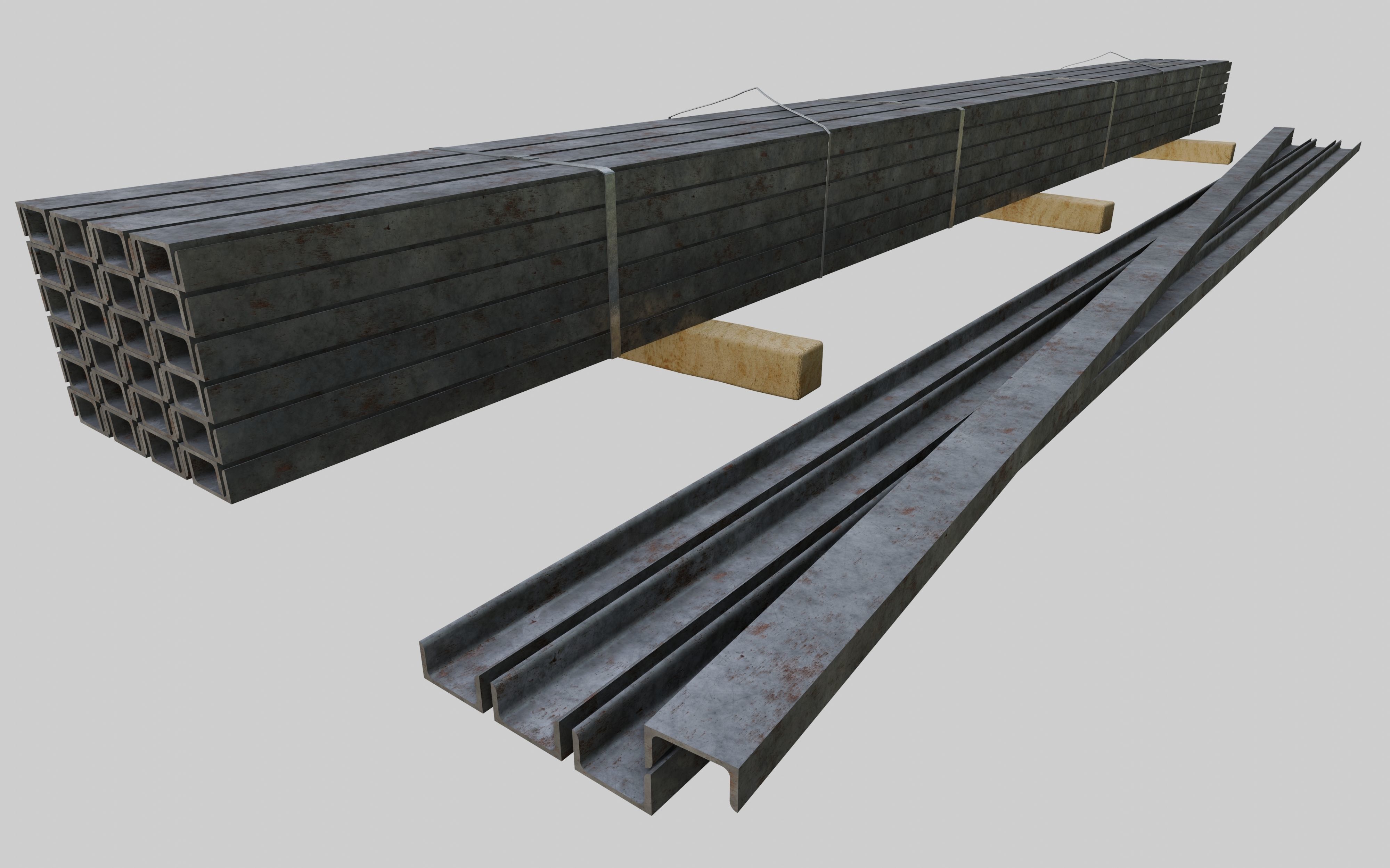 Steel Profiles Pack 3D model | CGTrader