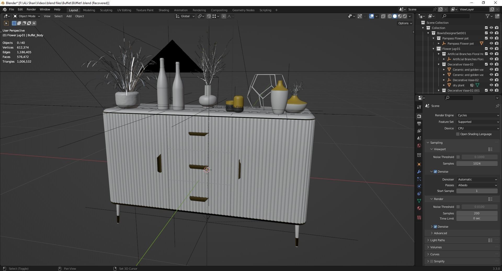 Buffet free 3D model | CGTrader