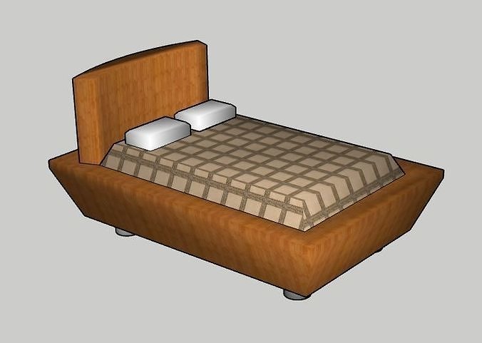 Wooden Bed 3D model | CGTrader