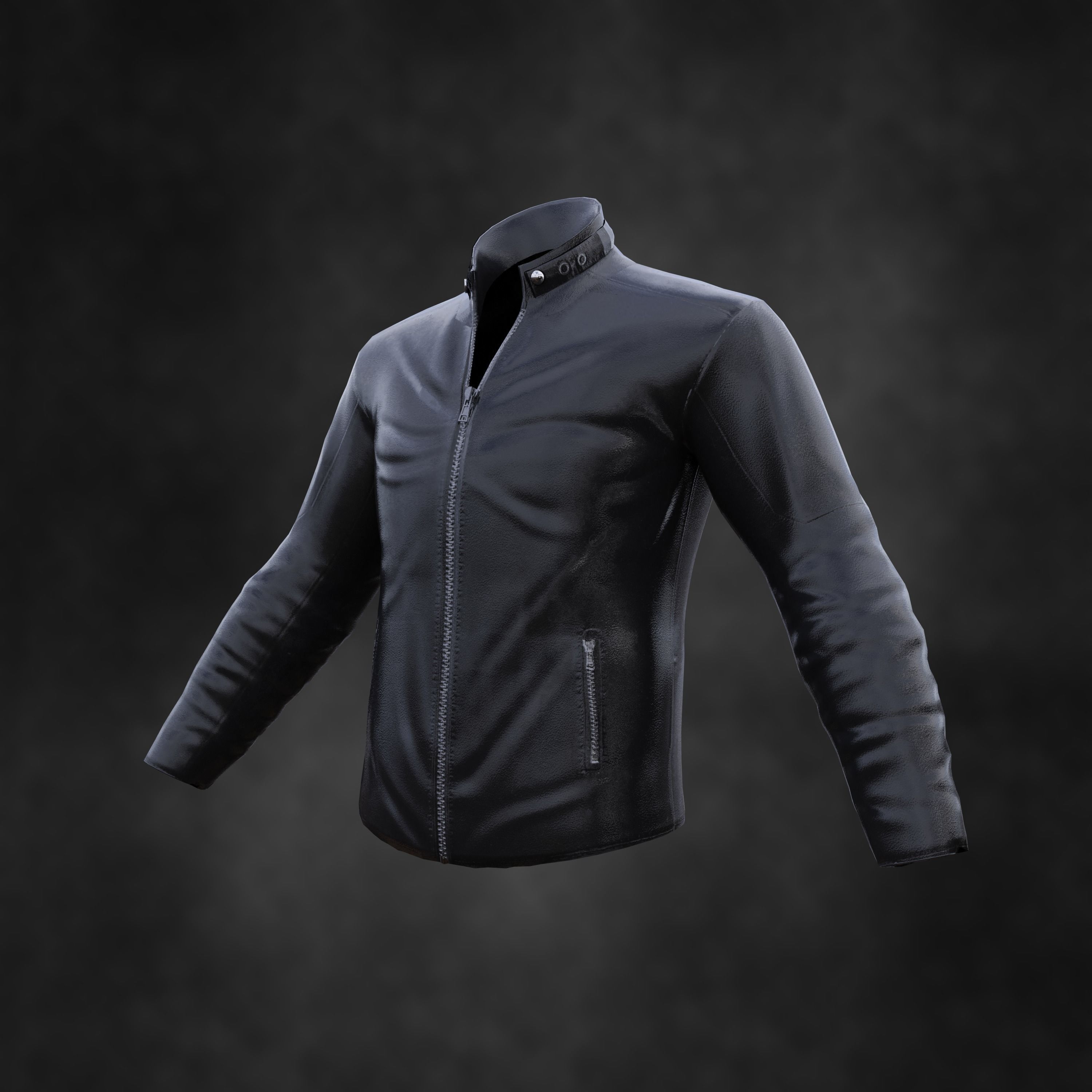 3D model Leather jacket Low-poly RIGGED VR / AR / low-poly | CGTrader