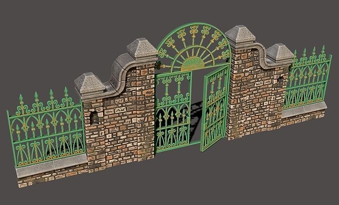 Cementery gates - Dioramas-Wargames-Scenography 3D model 3D printable ...