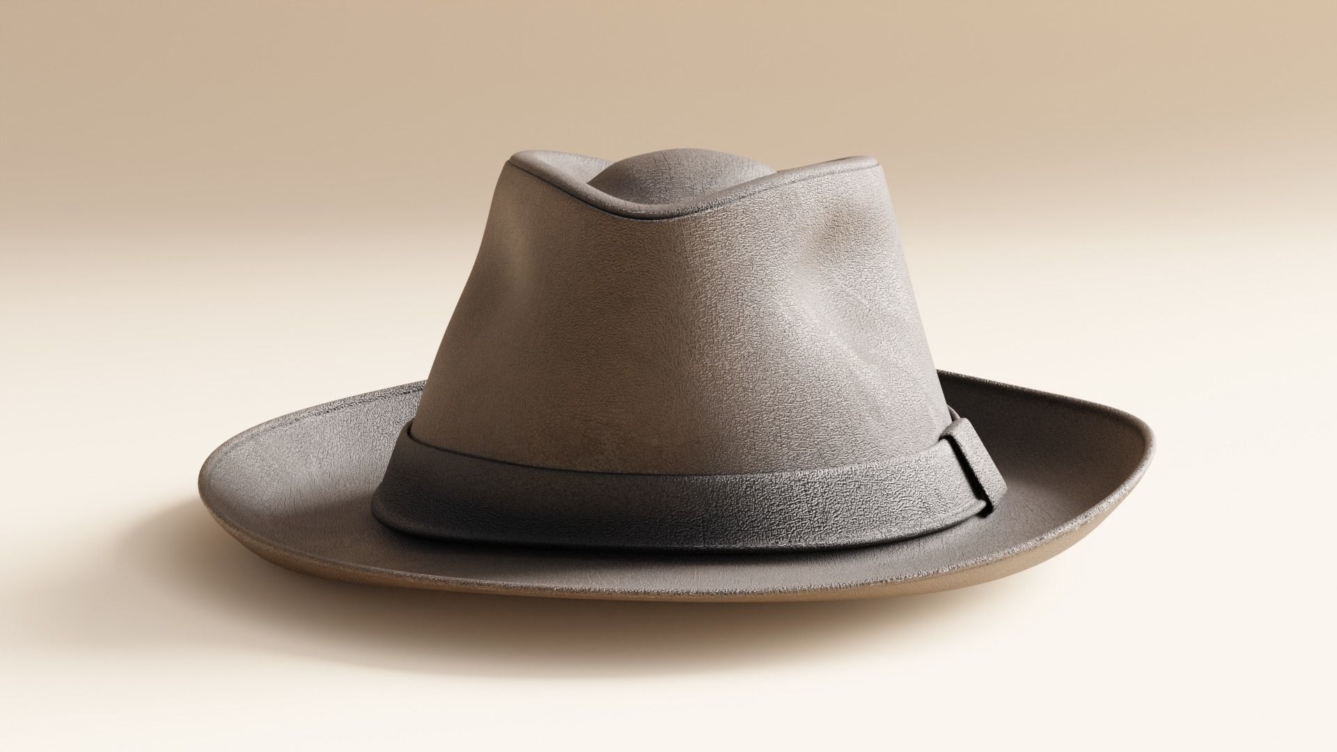 3D model Fedora hat 3 Realistic materials pack unlimited colors VR / AR ...