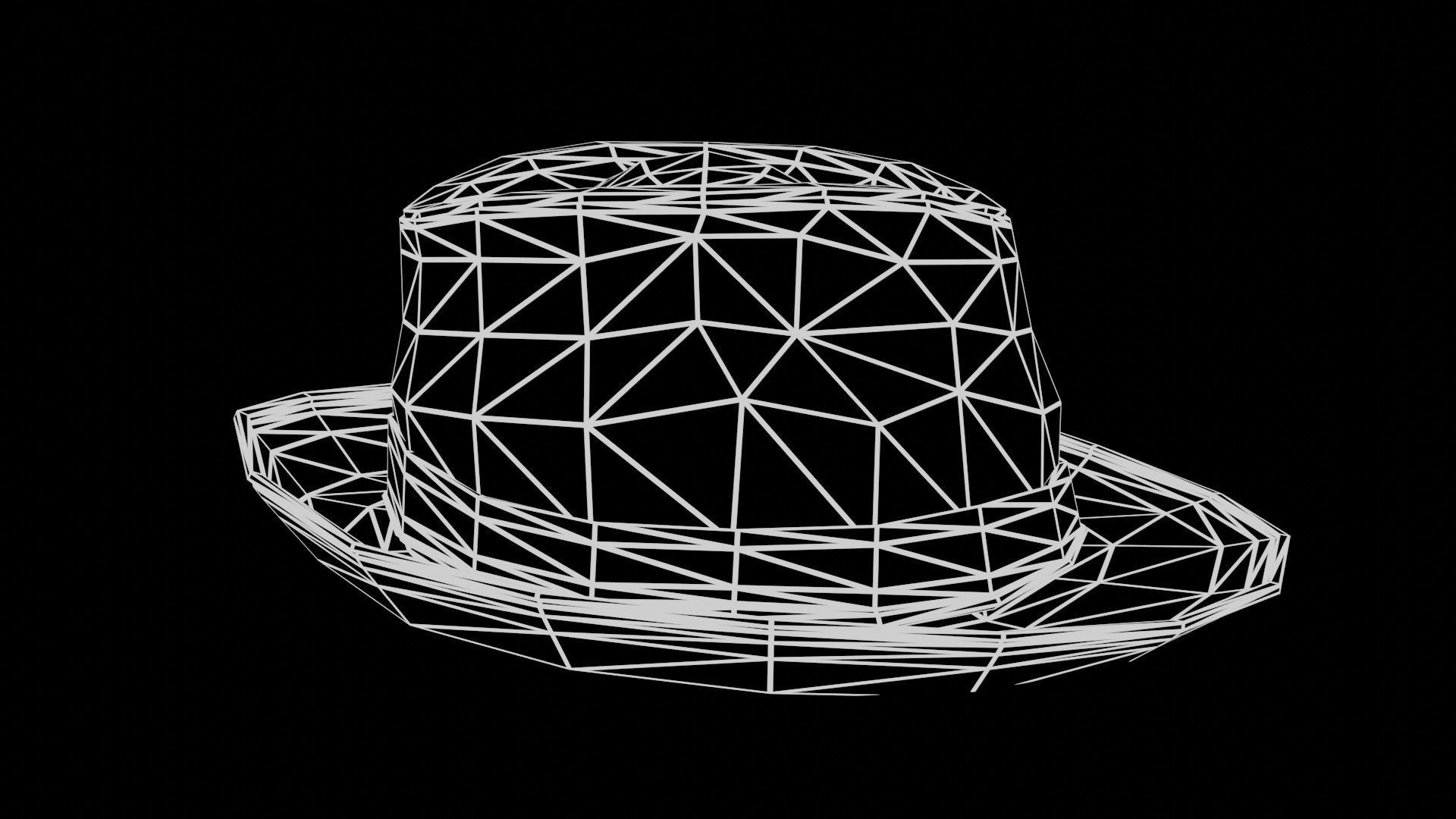 3D model Fedora hat 3 Realistic materials pack unlimited colors VR / AR ...
