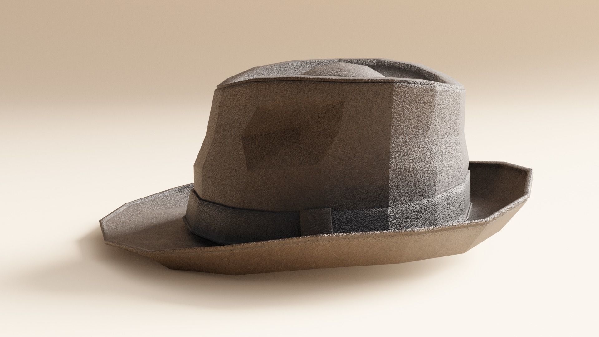 3D model Fedora hat 3 Realistic materials pack unlimited colors VR / AR ...
