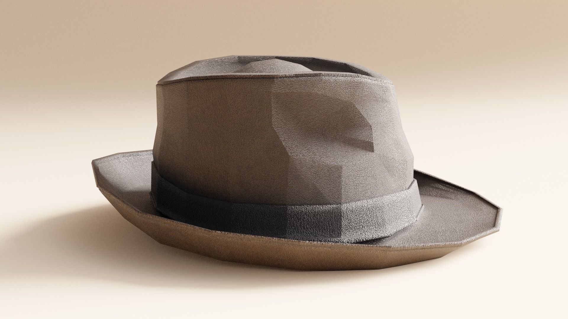 3D model Fedora hat 3 Realistic materials pack unlimited colors VR / AR ...