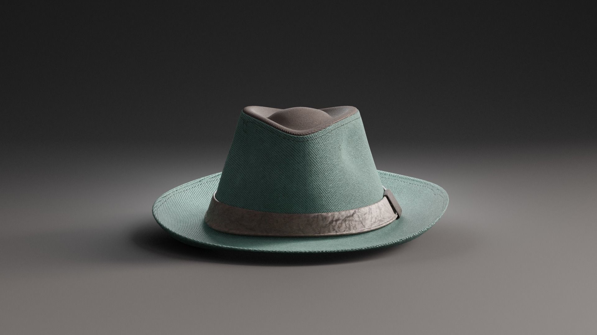 3D model Fedora hat 3 Realistic materials pack unlimited colors VR / AR ...