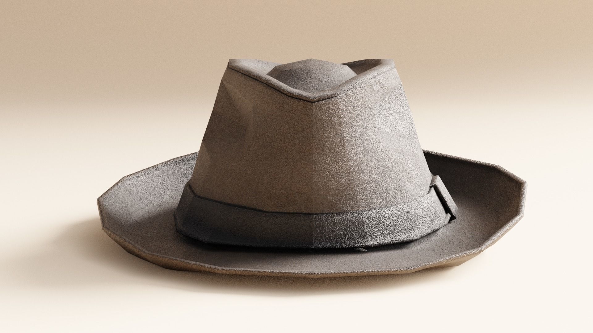 3D model Fedora hat 3 Realistic materials pack unlimited colors VR / AR ...