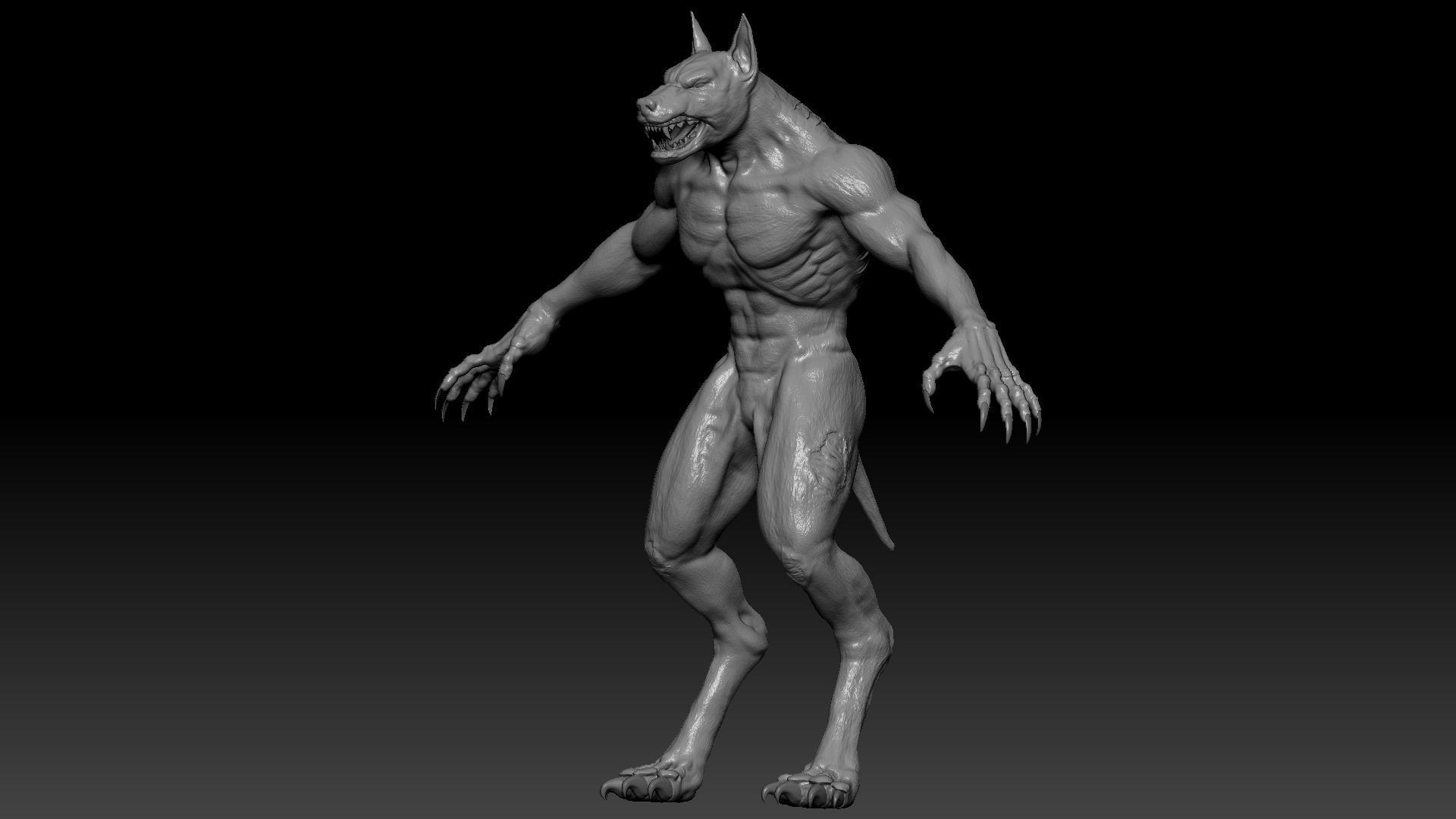 Werewolf High Quality Sculpt 3D model | CGTrader