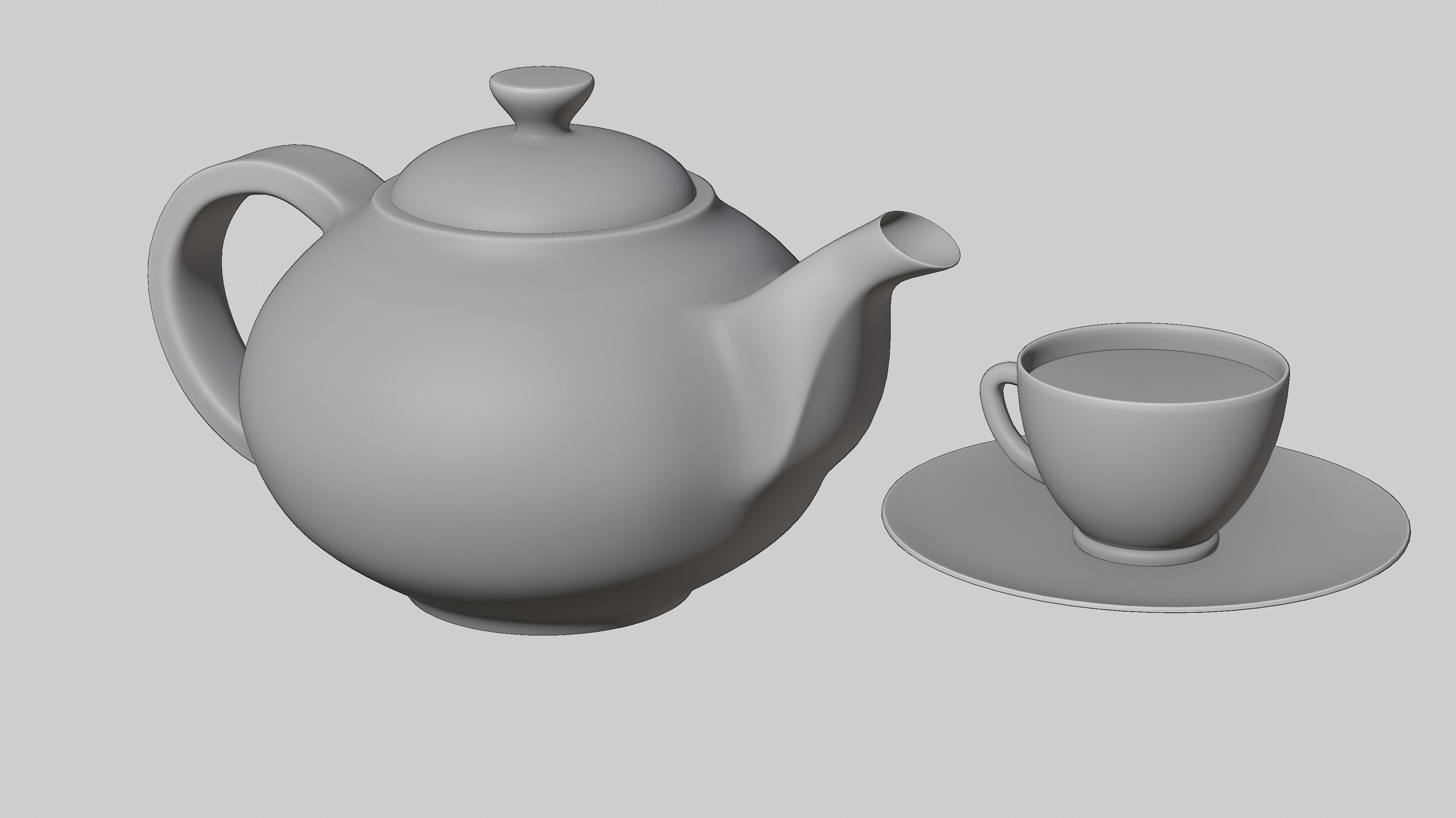 Blender Teapot and Cup 3D model 3D model | CGTrader
