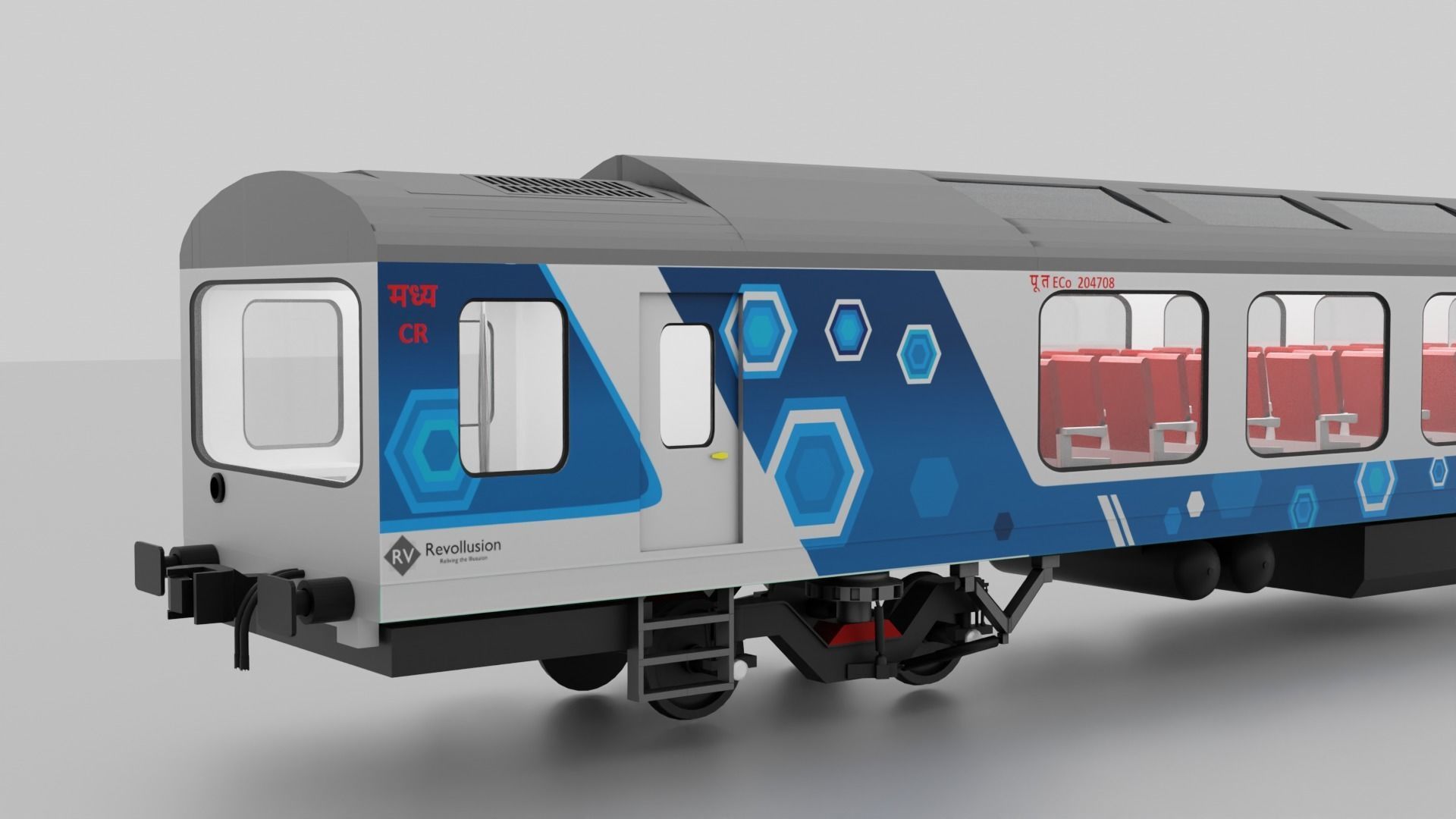 3D LHB Vistadome Coach Indian Railway 3D model | CGTrader