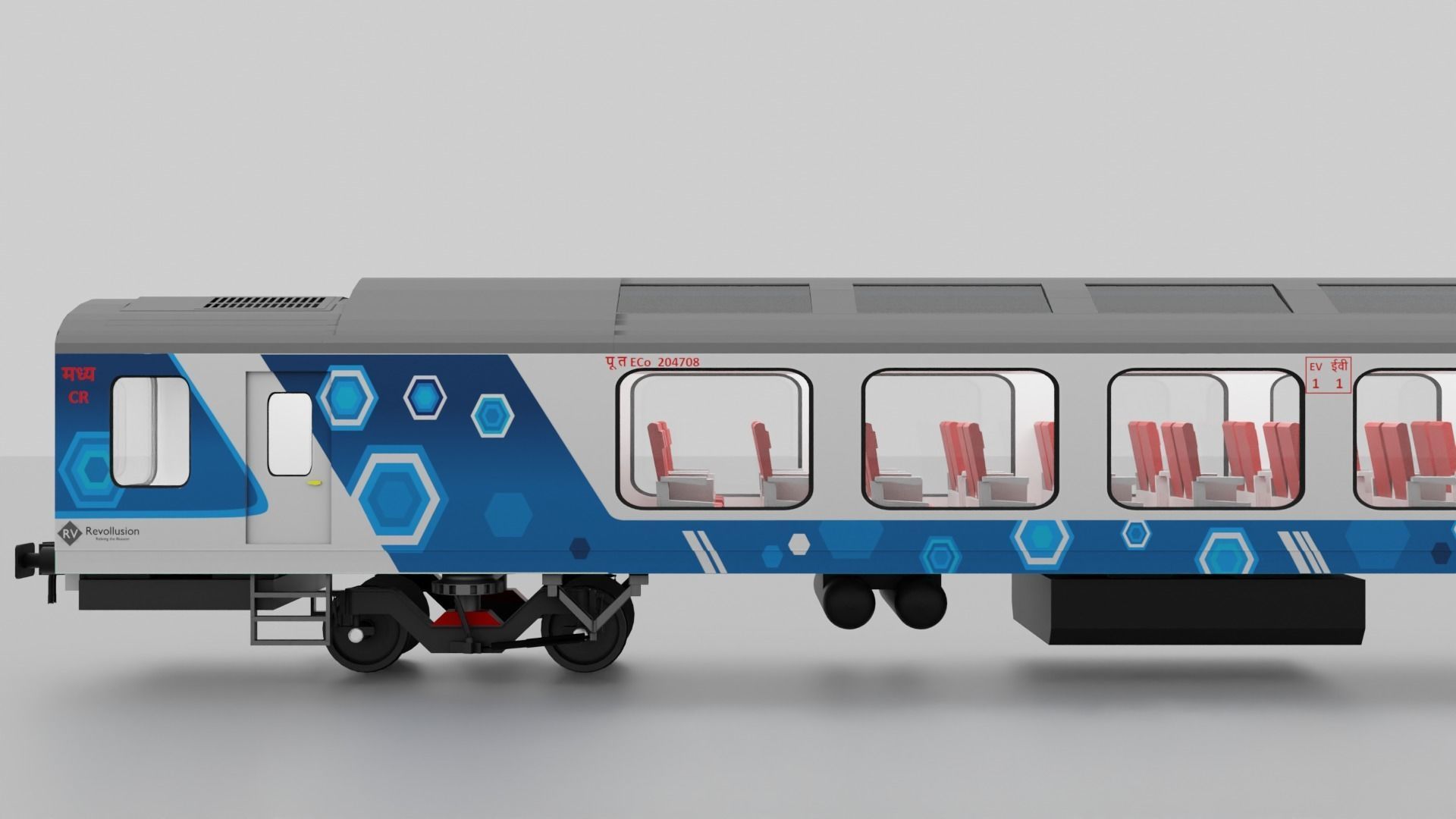 3D LHB Vistadome Coach Indian Railway 3D model | CGTrader