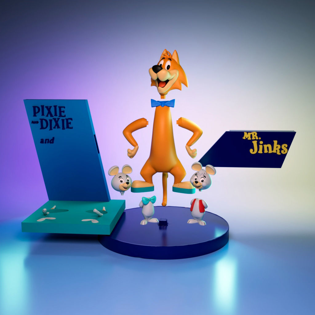 Pixie and Dixie and Mr Jinks 3D model 3D printable | CGTrader