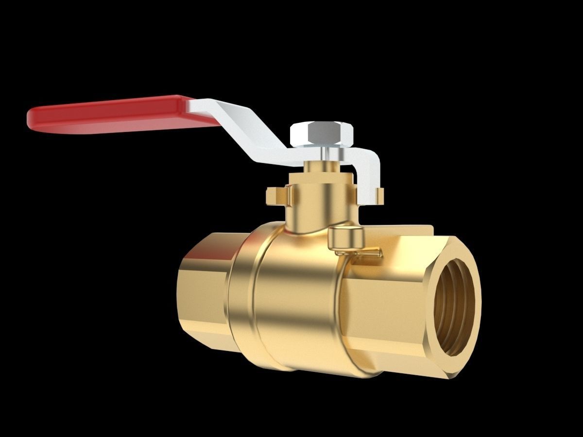 Ball valve 3D model | CGTrader