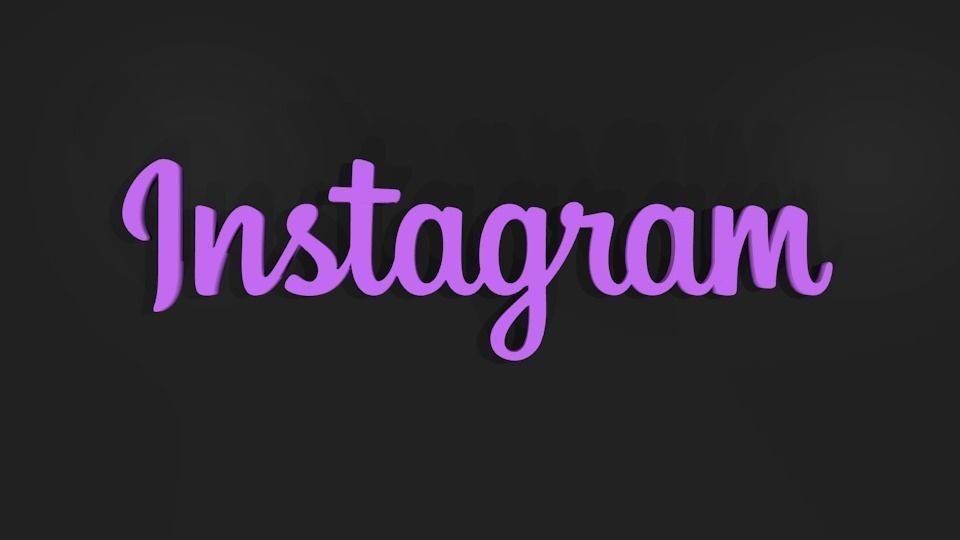Instagram text logo 3D model | CGTrader