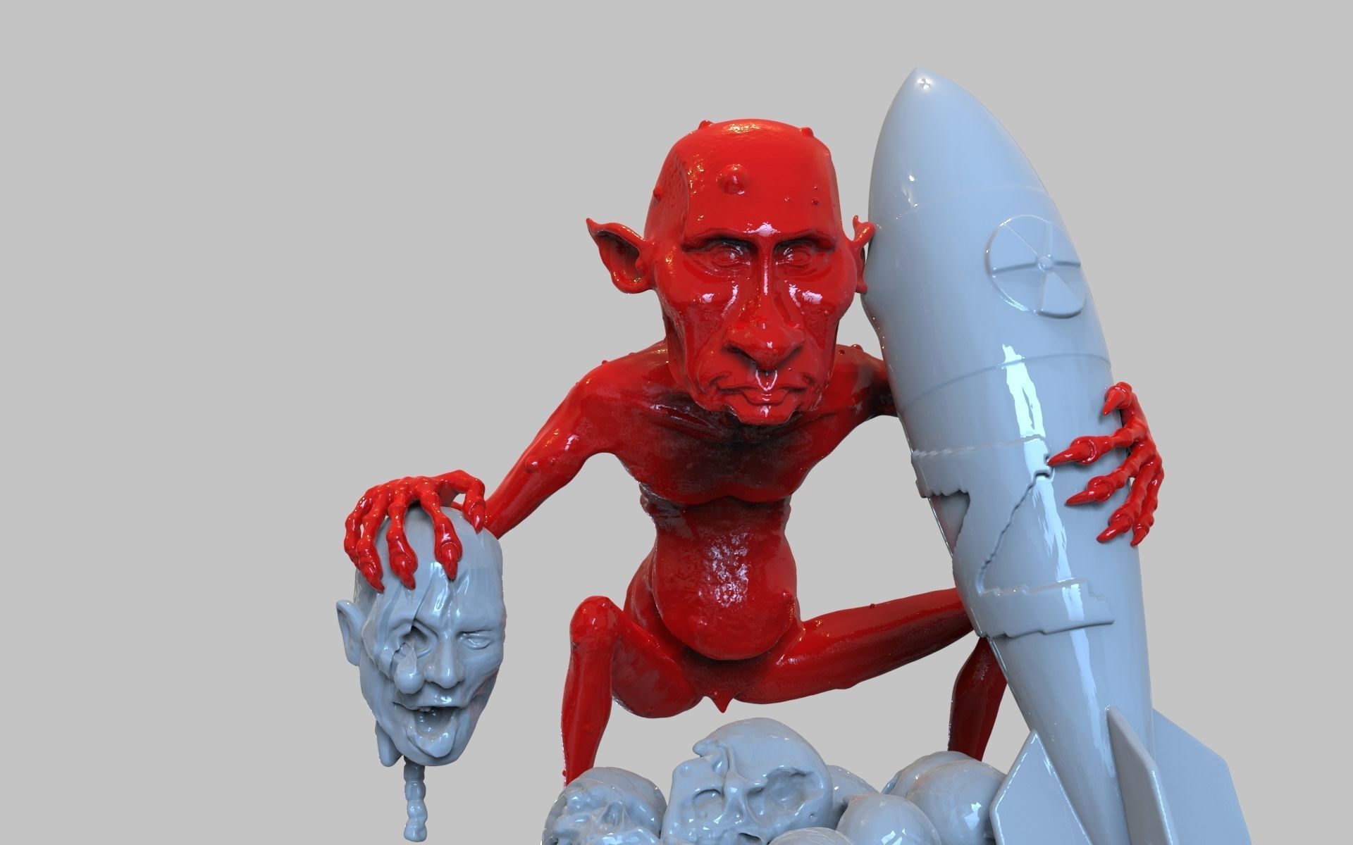 Putin is a fascist 3D model 3D printable | CGTrader