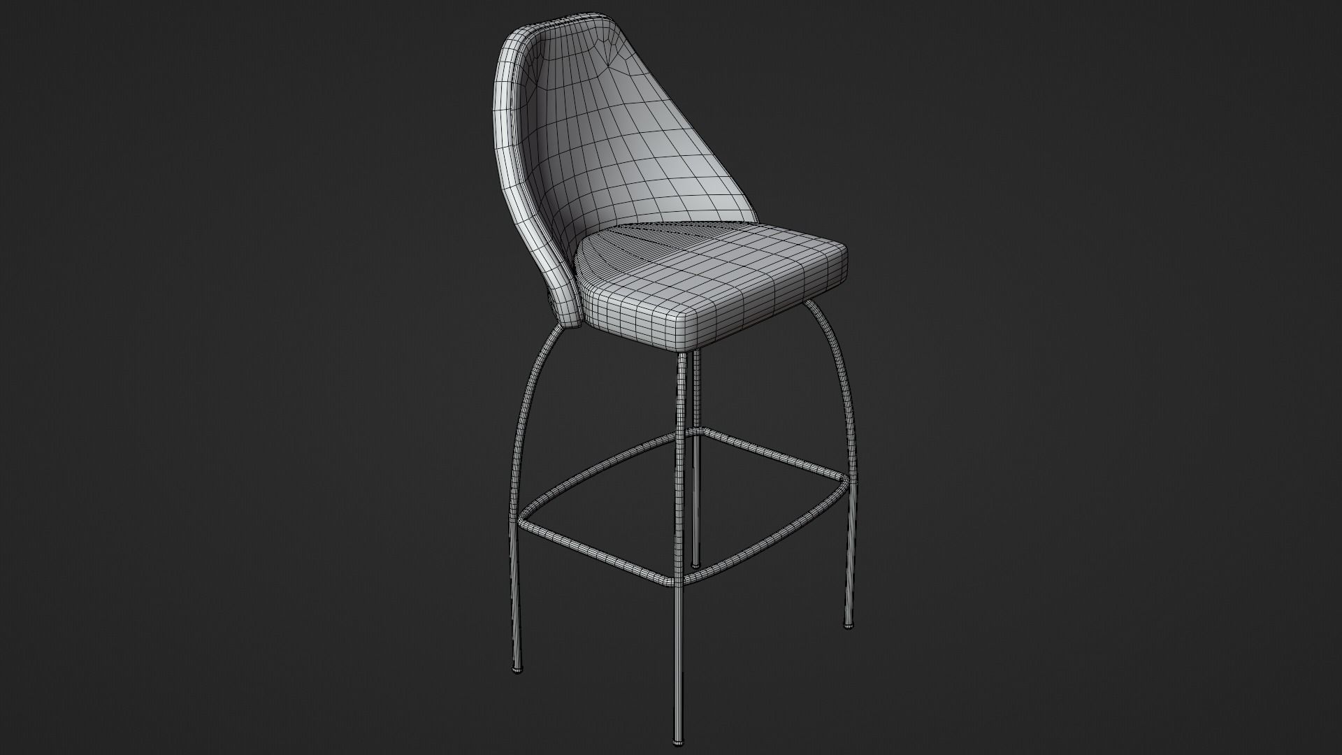 Chair with long legs and stand 3D model | CGTrader