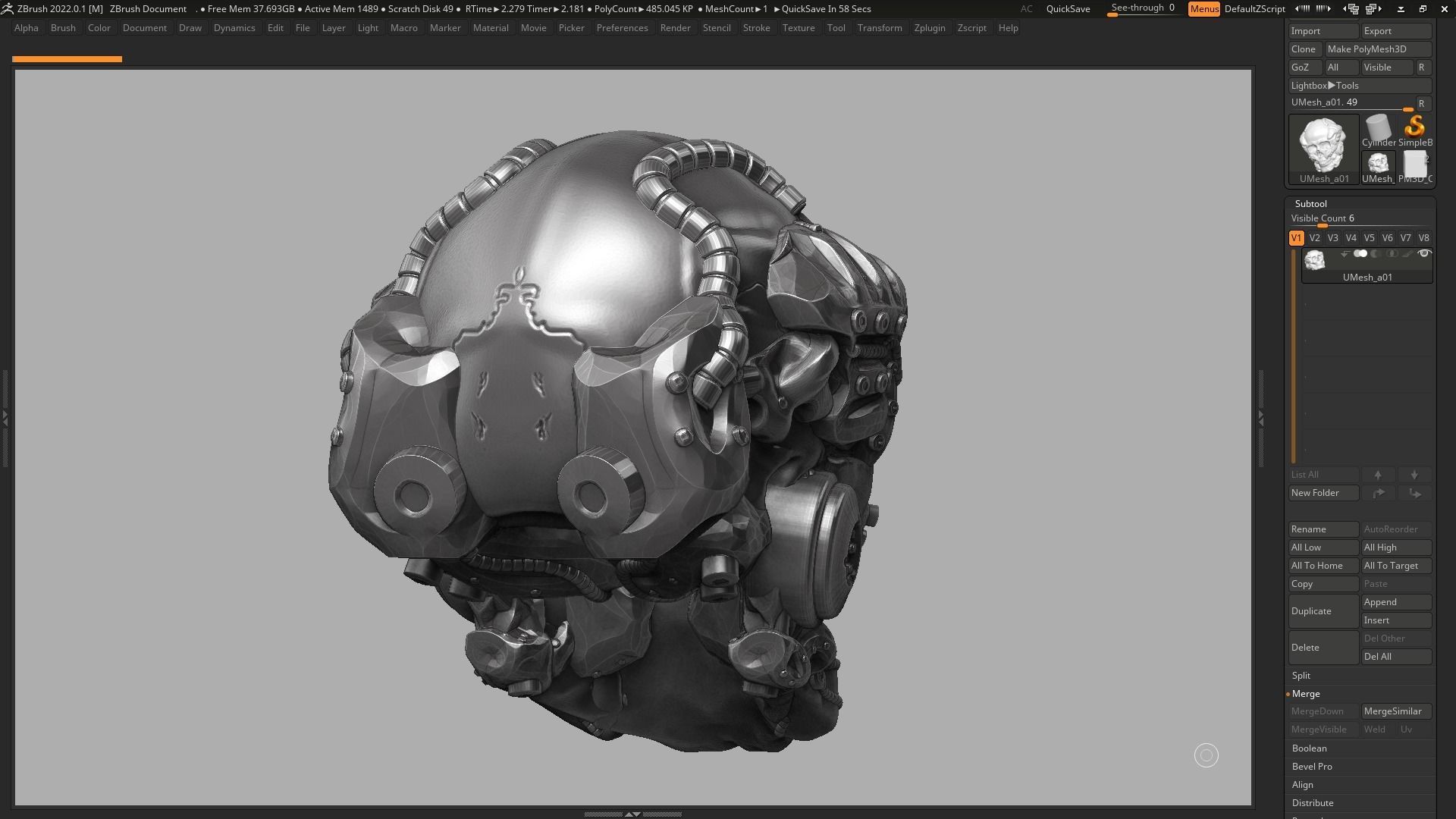 skull robot head a02 3d print model 3D model 3D printable | CGTrader