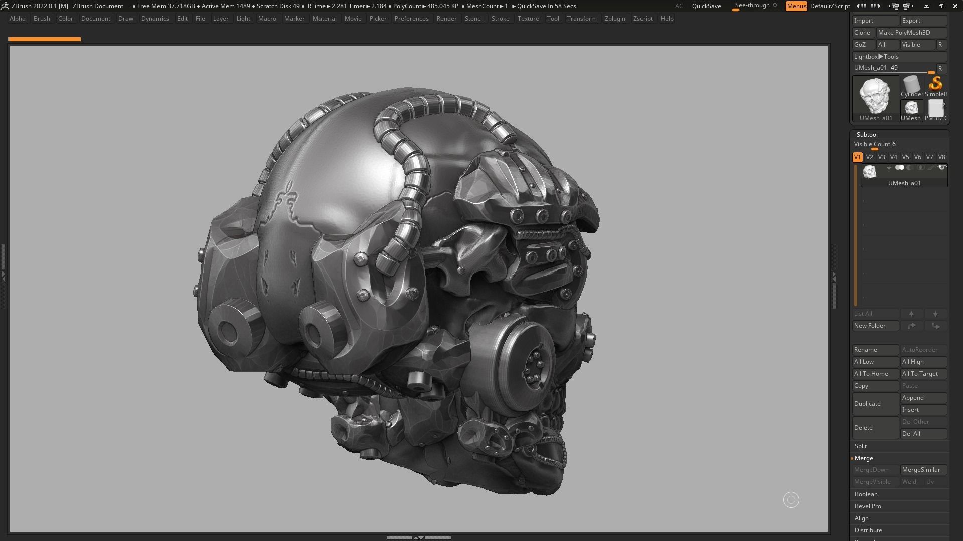 skull robot head a02 3d print model 3D model 3D printable | CGTrader
