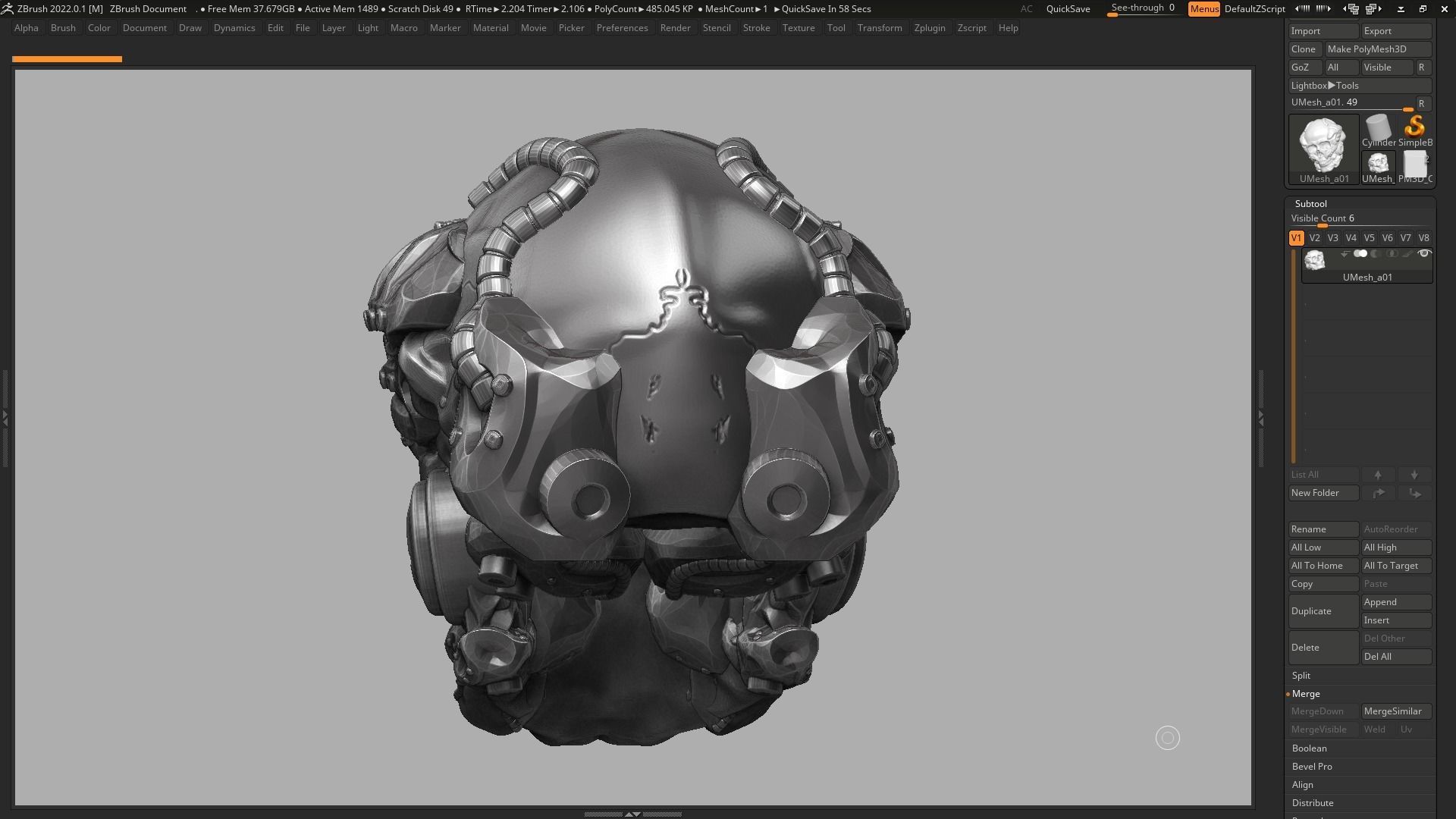 skull robot head a02 3d print model 3D model 3D printable | CGTrader