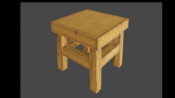 Low Poly Stylized Mini Stool free VR / AR / low-poly 3D model | CGTrader