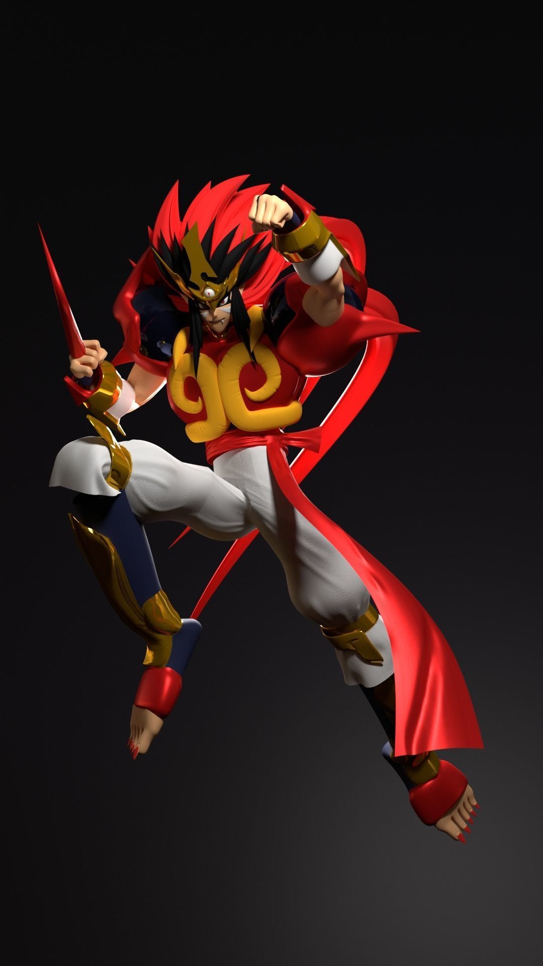 ZENKI - Demon God Child Zenki 3D model rigged | CGTrader