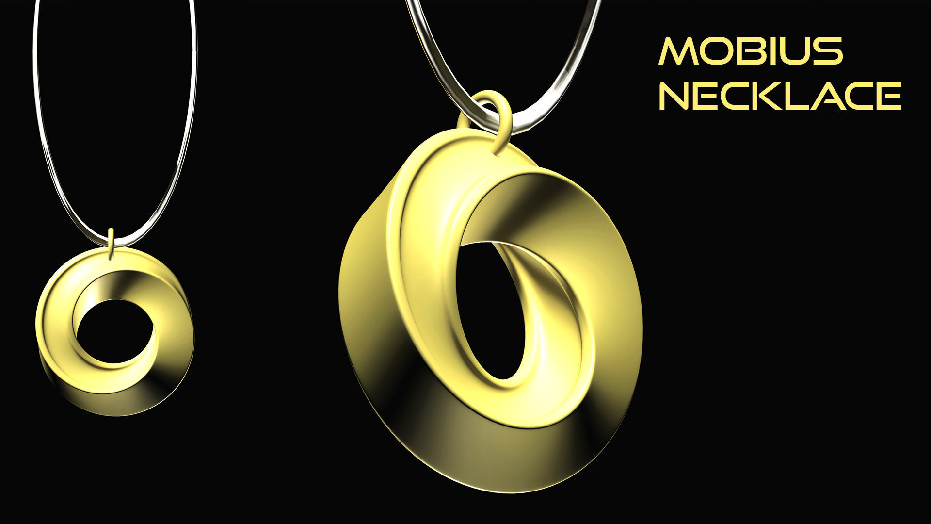 Mobius necklace 3D model | CGTrader