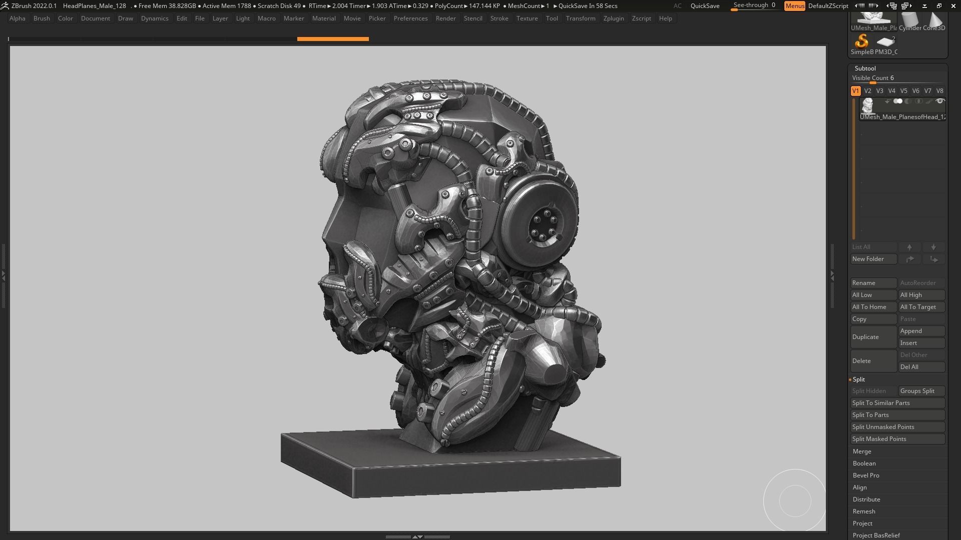 robot head bust a12 3d print model 3D model 3D printable | CGTrader