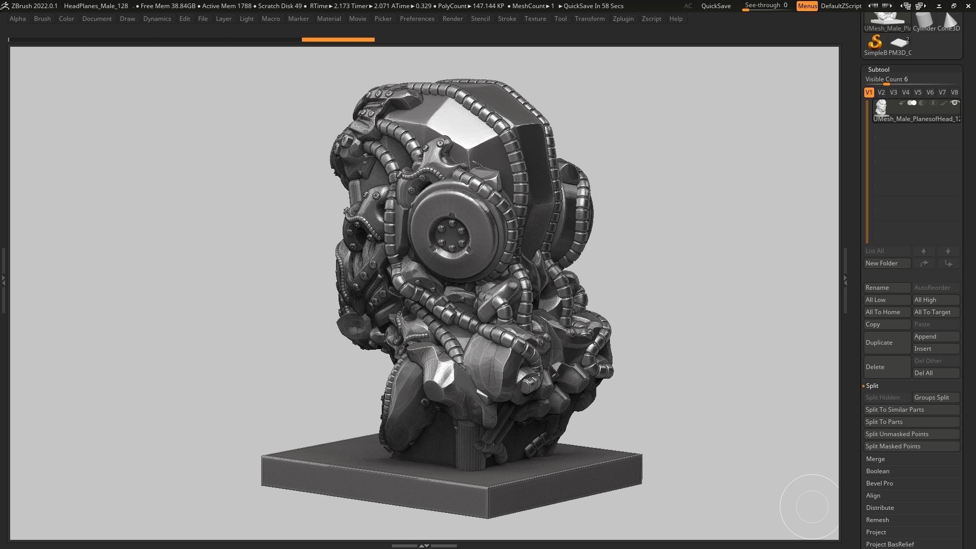 robot head bust a12 3d print model 3D model 3D printable | CGTrader