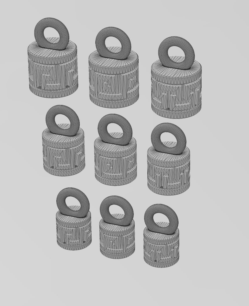 Greek key bracelet end caps 3D model 3D printable | CGTrader
