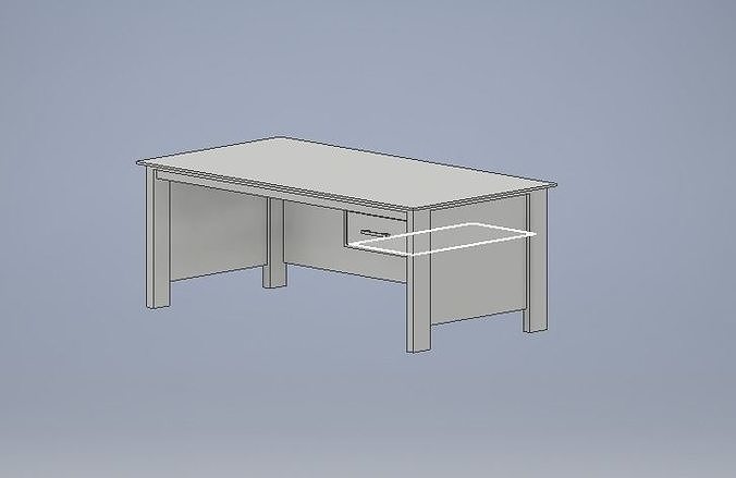 study desk 3D model | CGTrader