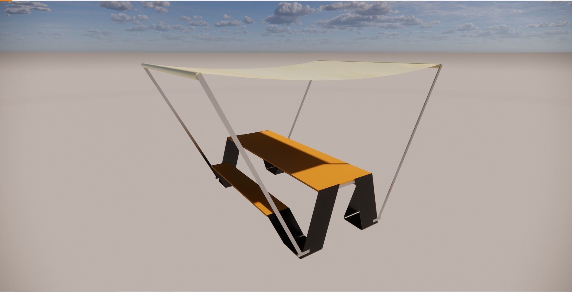 3D model Self-supporting pergola HOPPER SHADE VR / AR / low-poly | CGTrader
