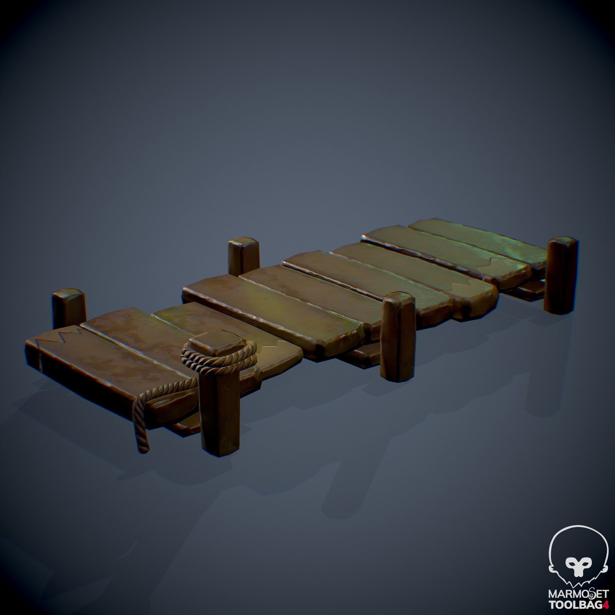 3D model Stylized Wood Platform - Game Ready Asset VR / AR / low-poly ...