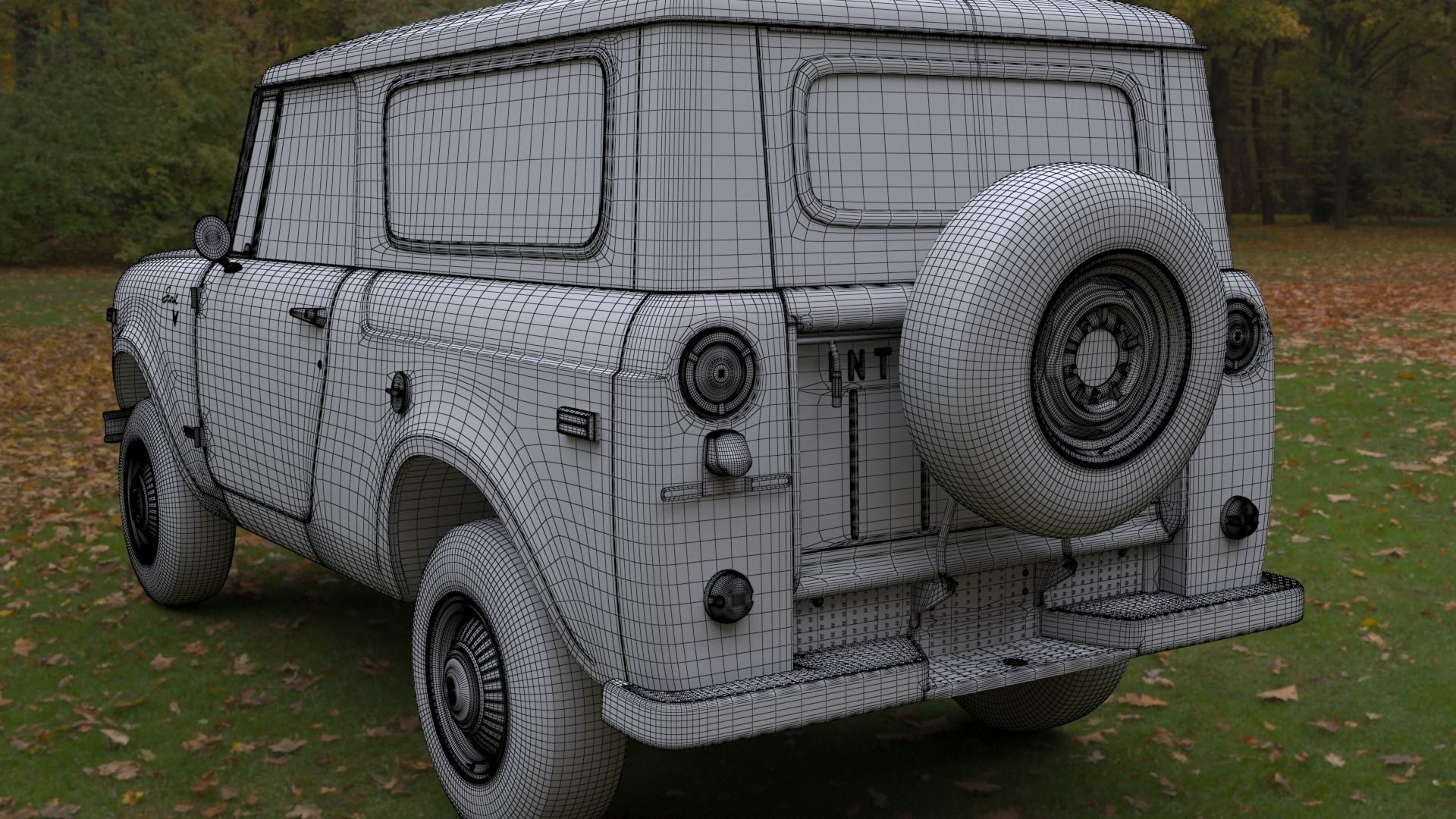 3D model International Harvester Scout 800A 1970 VR / AR / low-poly ...