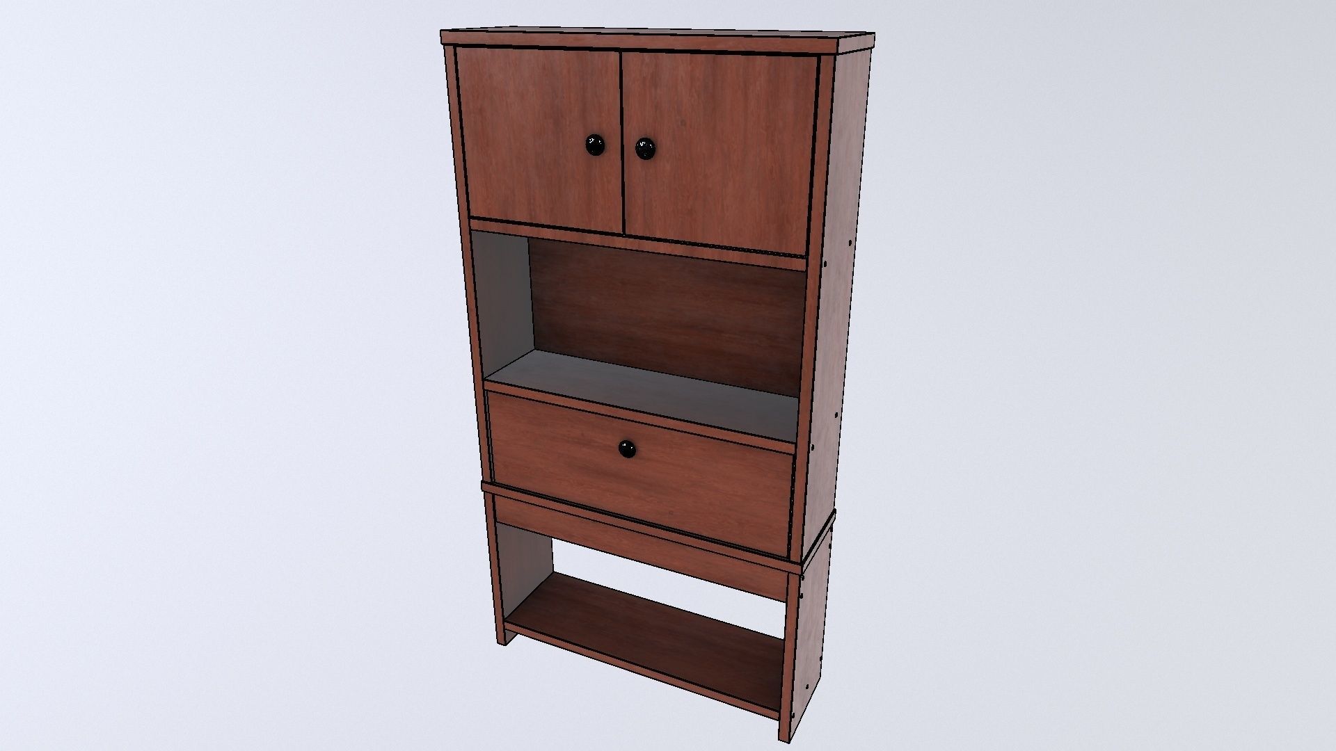 3D model Wood Cabinet 3d Model AR VR VR / AR / low-poly | CGTrader